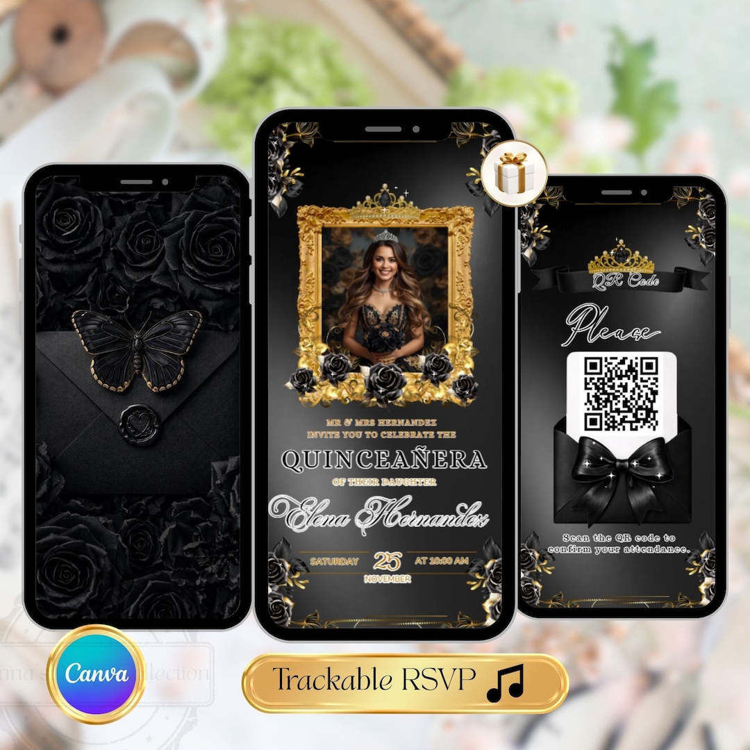 Quinceañera Invitation Video | Editable Animated Template | Sweet 15 ...