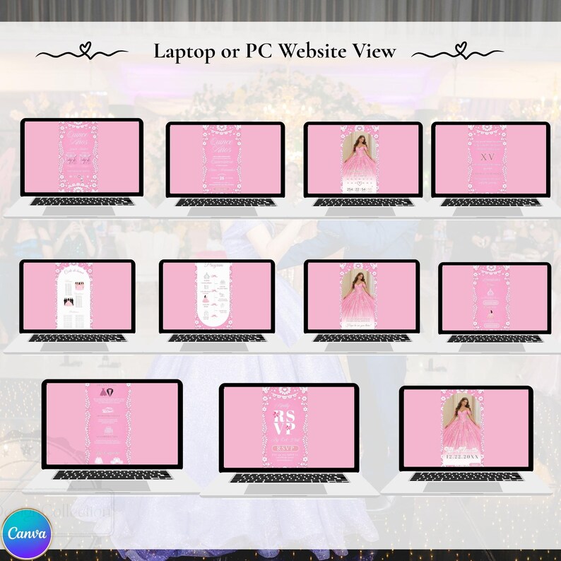 Pink Cielito Lindo Theme Quinceañera Invitation Website, Sweet 15 Mis ...