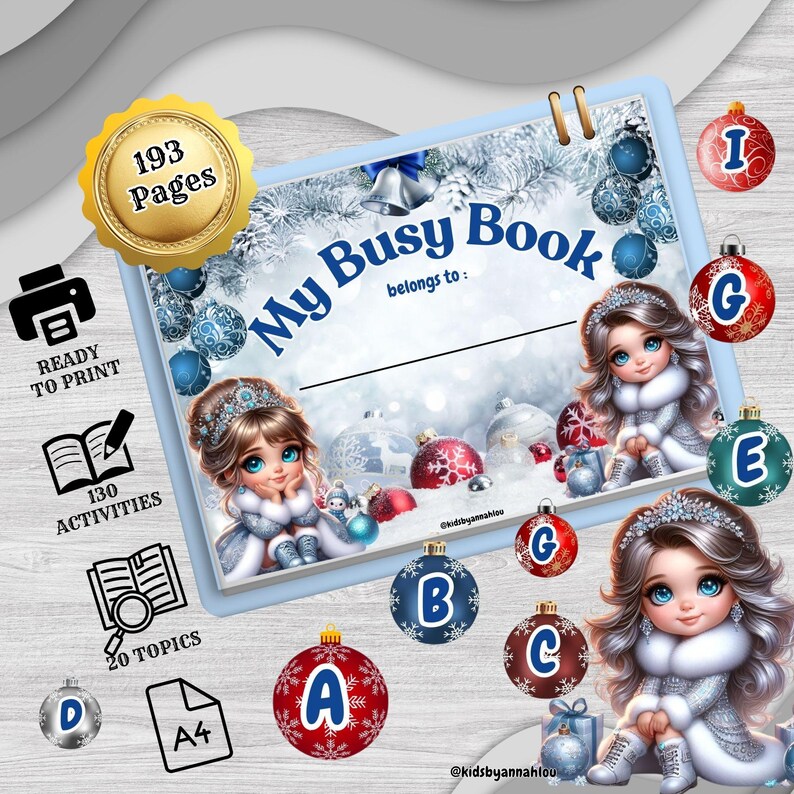 Winter Busy Book Ready to Print 192 Pages - Etsy