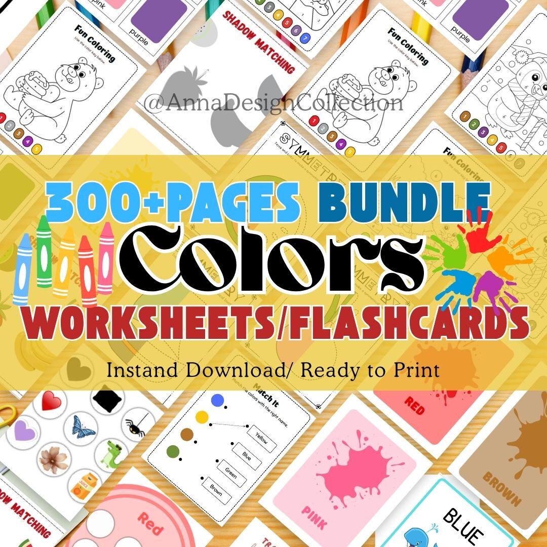 Colors Worksheets 300+ Pages, Tracing Practice, Writing Activities ...