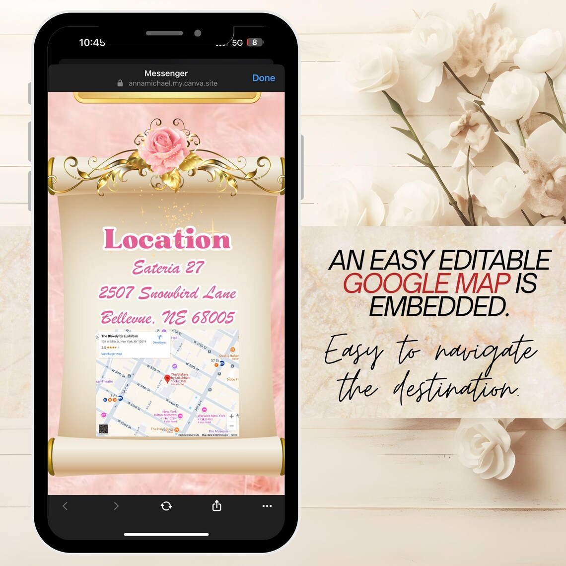 Princess Aurora Theme Website Birthday Invitation With Trackable RSVP ...