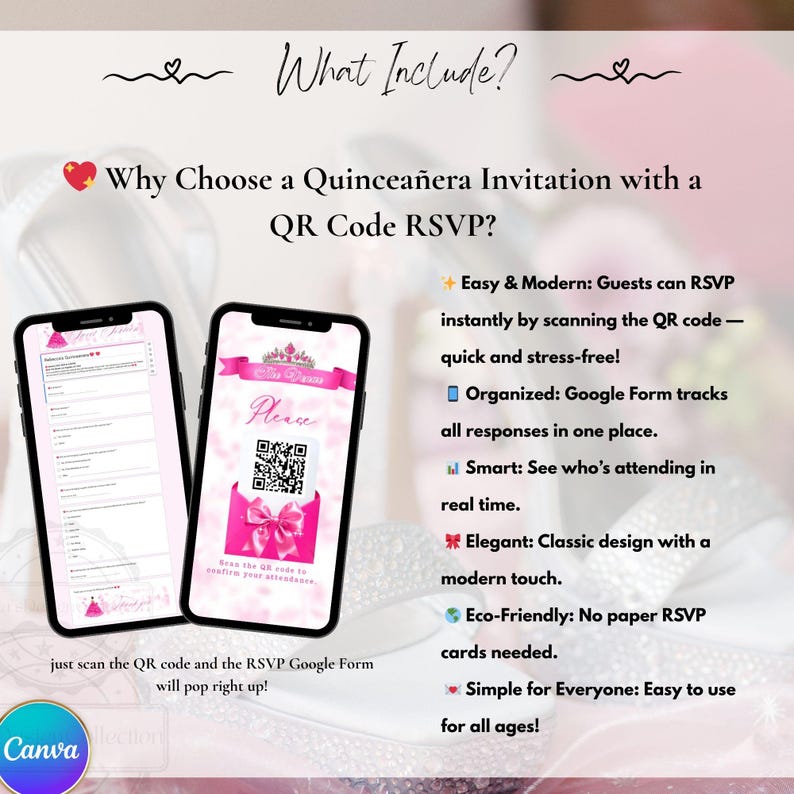 Quinceañera Digital Invitation Pink Magenta Floral | Sweet 15 & Sweet ...