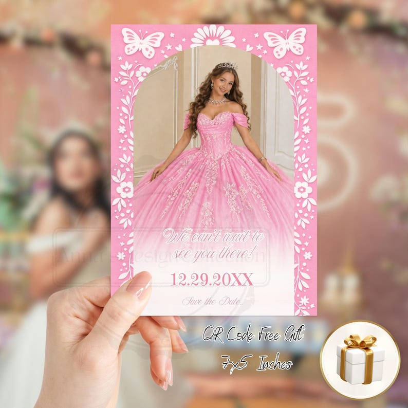Pink Cielito Lindo Theme Quinceañera Invitation Website, Sweet 15 Mis ...