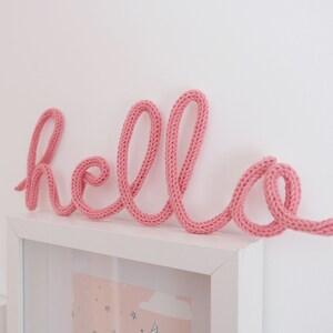 Hello Nursery Wire Word Wall Decor, Knitted Words, Classroom Decor ...