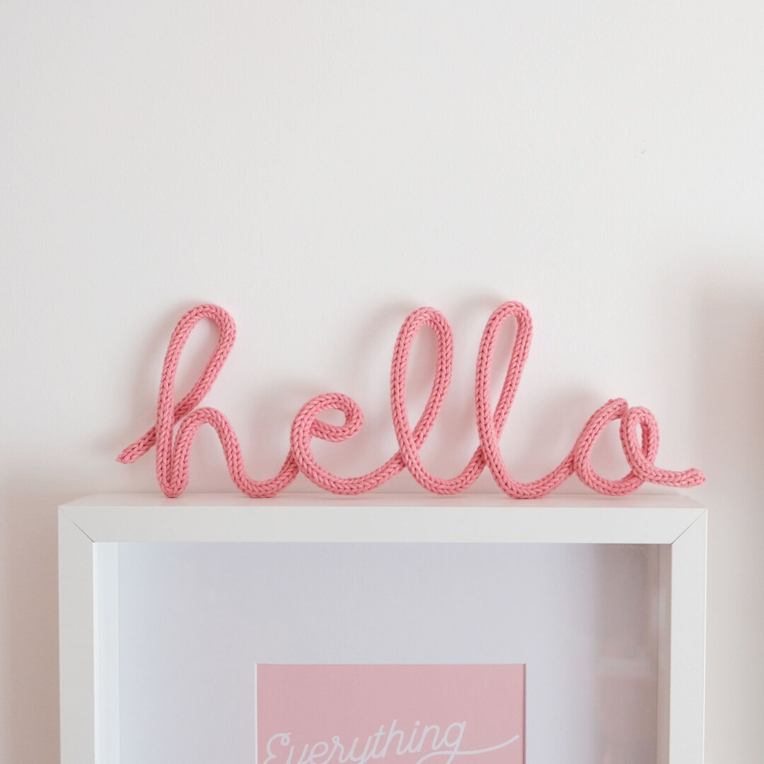 Hello Nursery Wire Word Wall Decor, Knitted Words, Classroom Decor ...