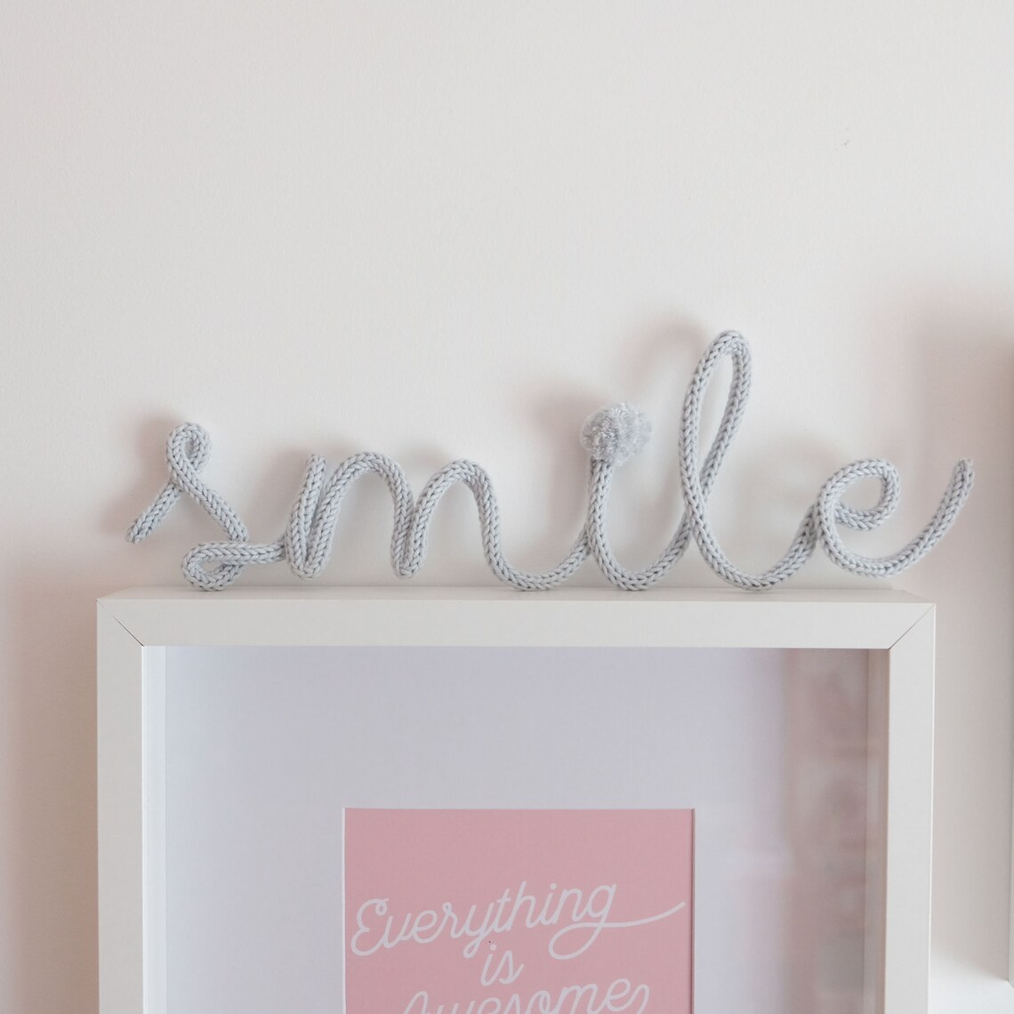 Smile Wire Knitted Word / Nursery Wall Decor / Kids Bedroom - Etsy