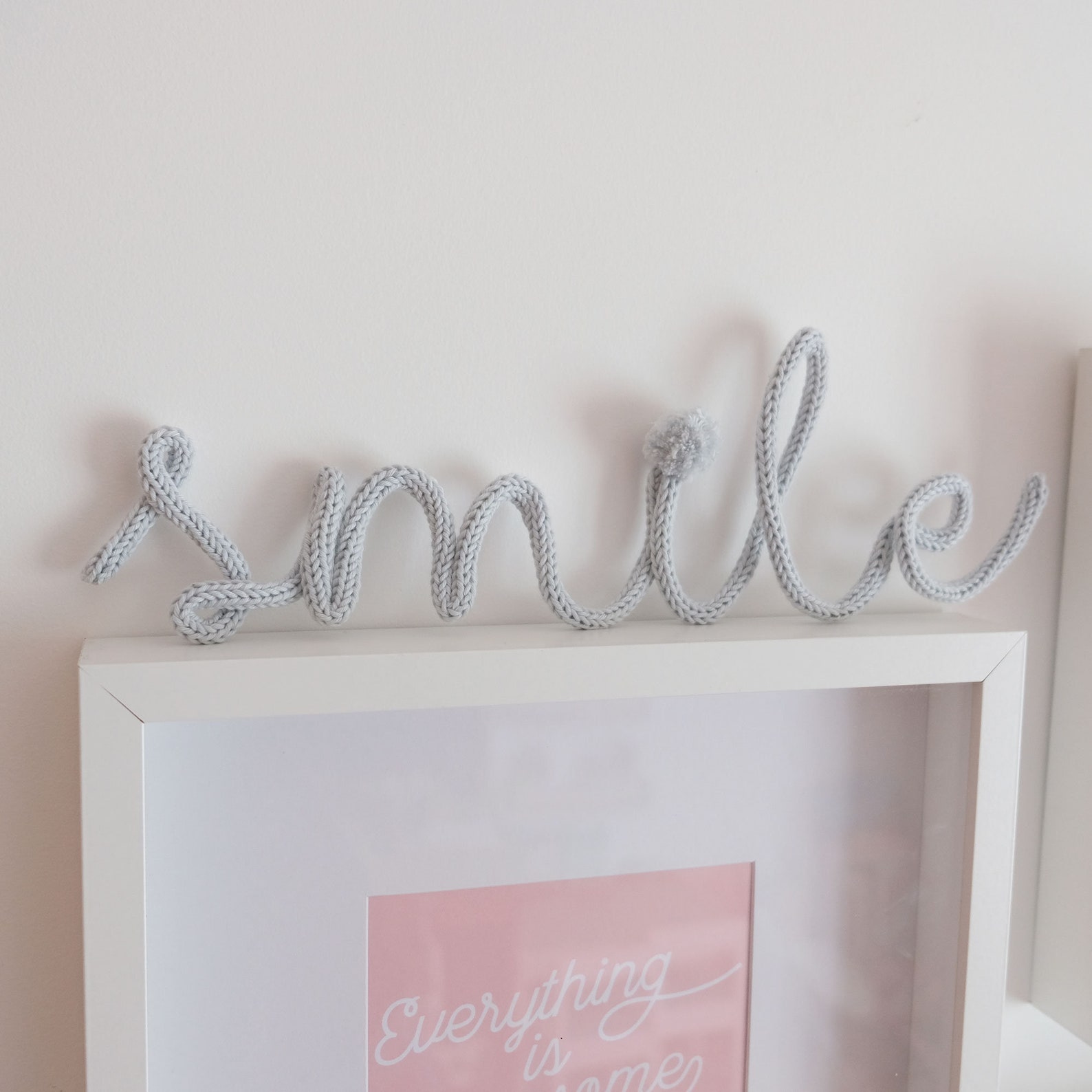 Smile Wire Knitted Word / Nursery Wall Decor / Kids Bedroom - Etsy