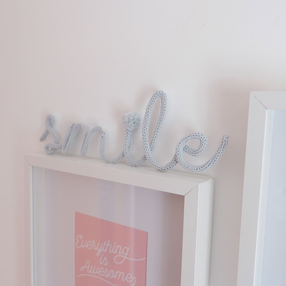 Smile Wire Knitted Word / Nursery Wall Decor / Kids Bedroom - Etsy