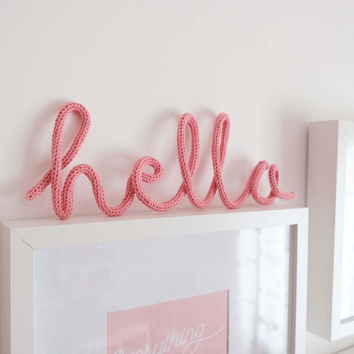 Hello Nursery Wire Word Wall Decor Knitted Words Classroom | Etsy