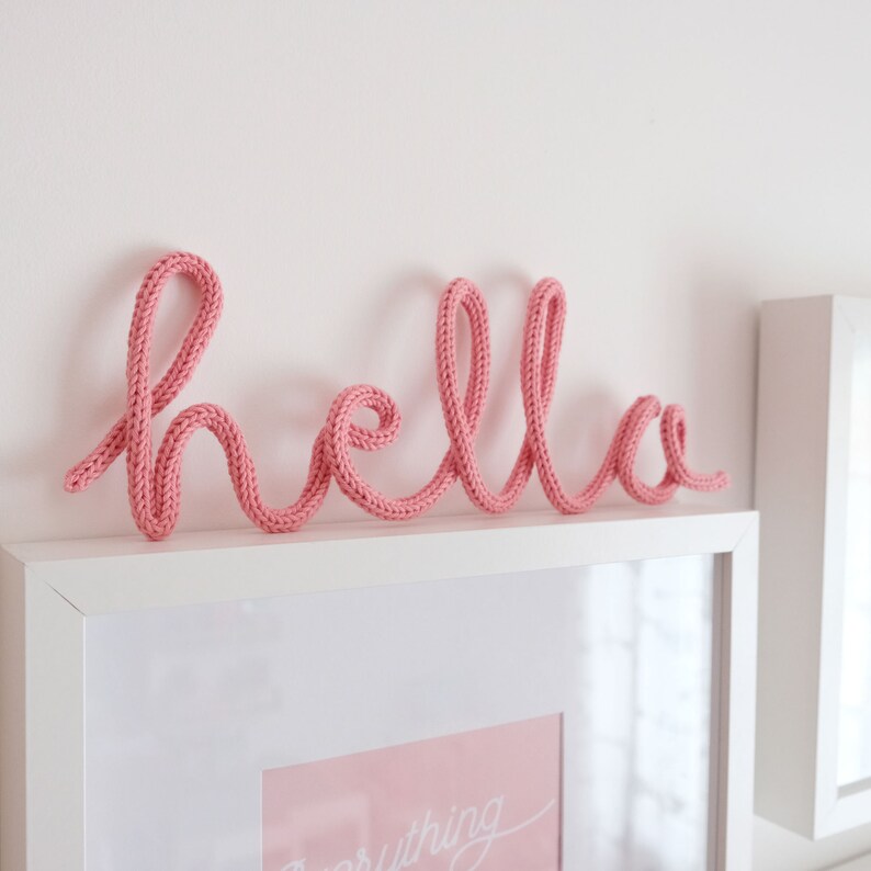 Hello Nursery Wire Word Wall Decor, Knitted Words, Classroom Decor ...