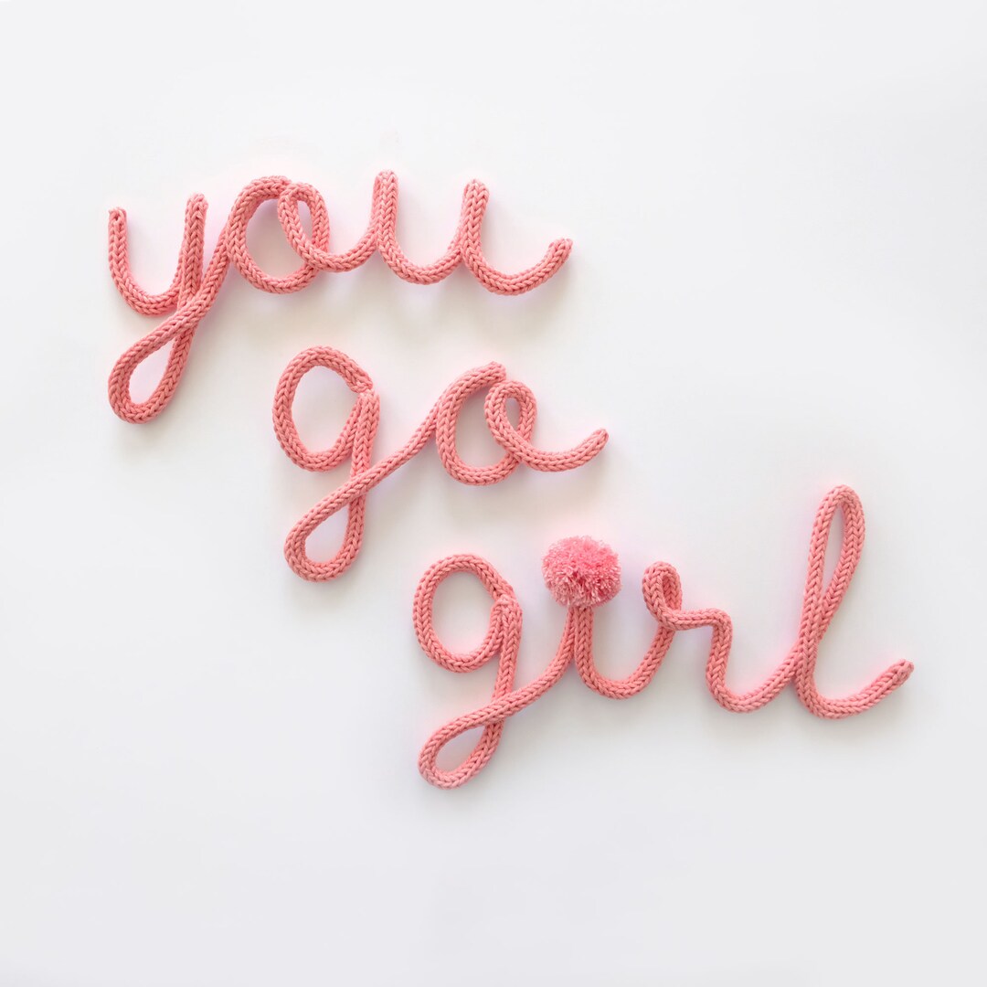 You Go Girl Kids Room Decor, Motivational Tricotin Words, You Go Girl ...