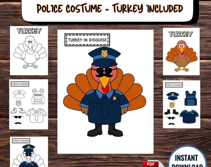 Disguise a Turkey- Police Officer Disguise-resizable! - Etsy Canada