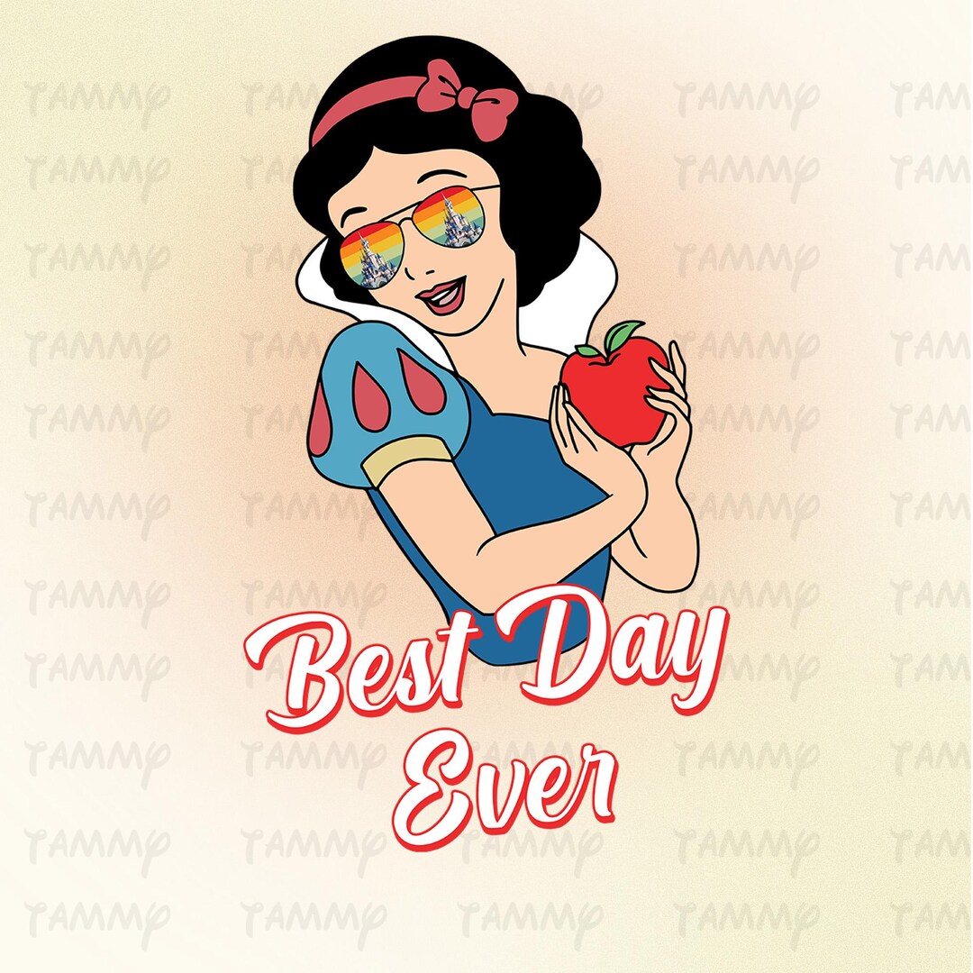 Snow White Best Day Ever Png, Princess Snow White Png, Snow White Png ...