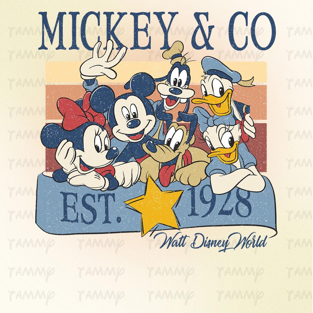 Vintage Mickey & Co SVG, Retro Mouse and Friends Png, Disneyy Magic ...