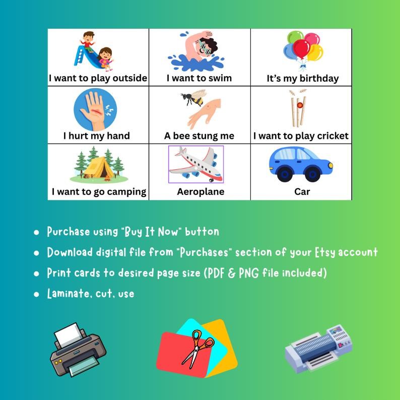Communication Speech Flash Cards ASD for Kids With Autism Learning ...