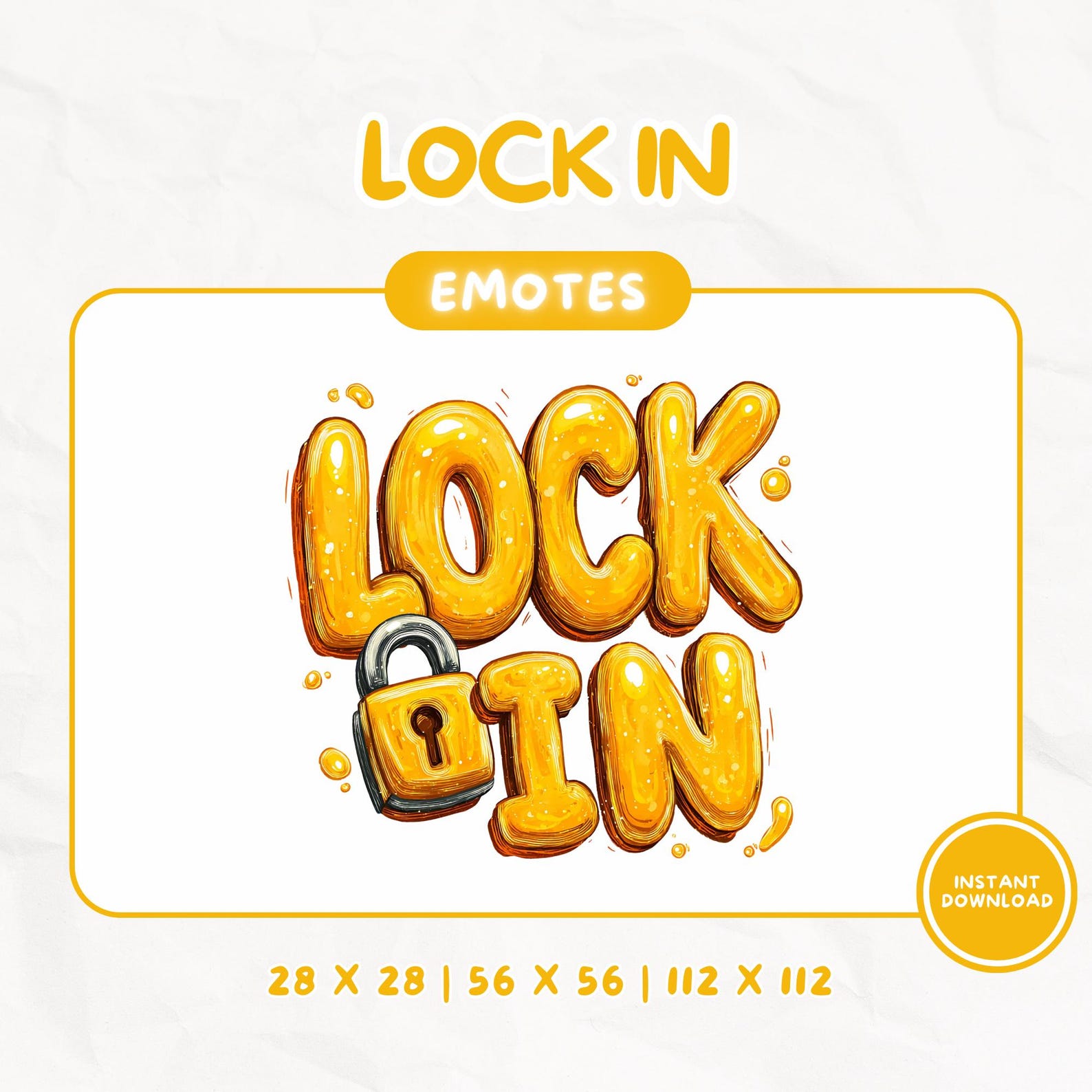 Gold Lock in Emote, Twitch Discord Meme, Perfect for Twitch, Discord ...