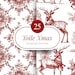 25 Toile Christmas Seamless Patterns, Vintage Red Holiday Digital Paper ...