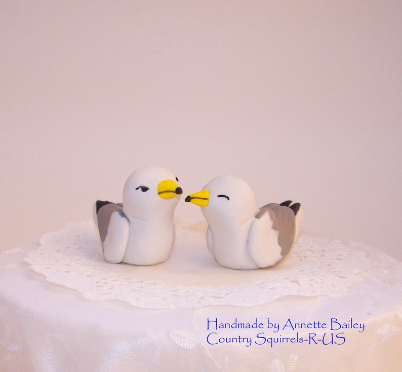 Seagull Beach Wedding Cake Topper - Etsy