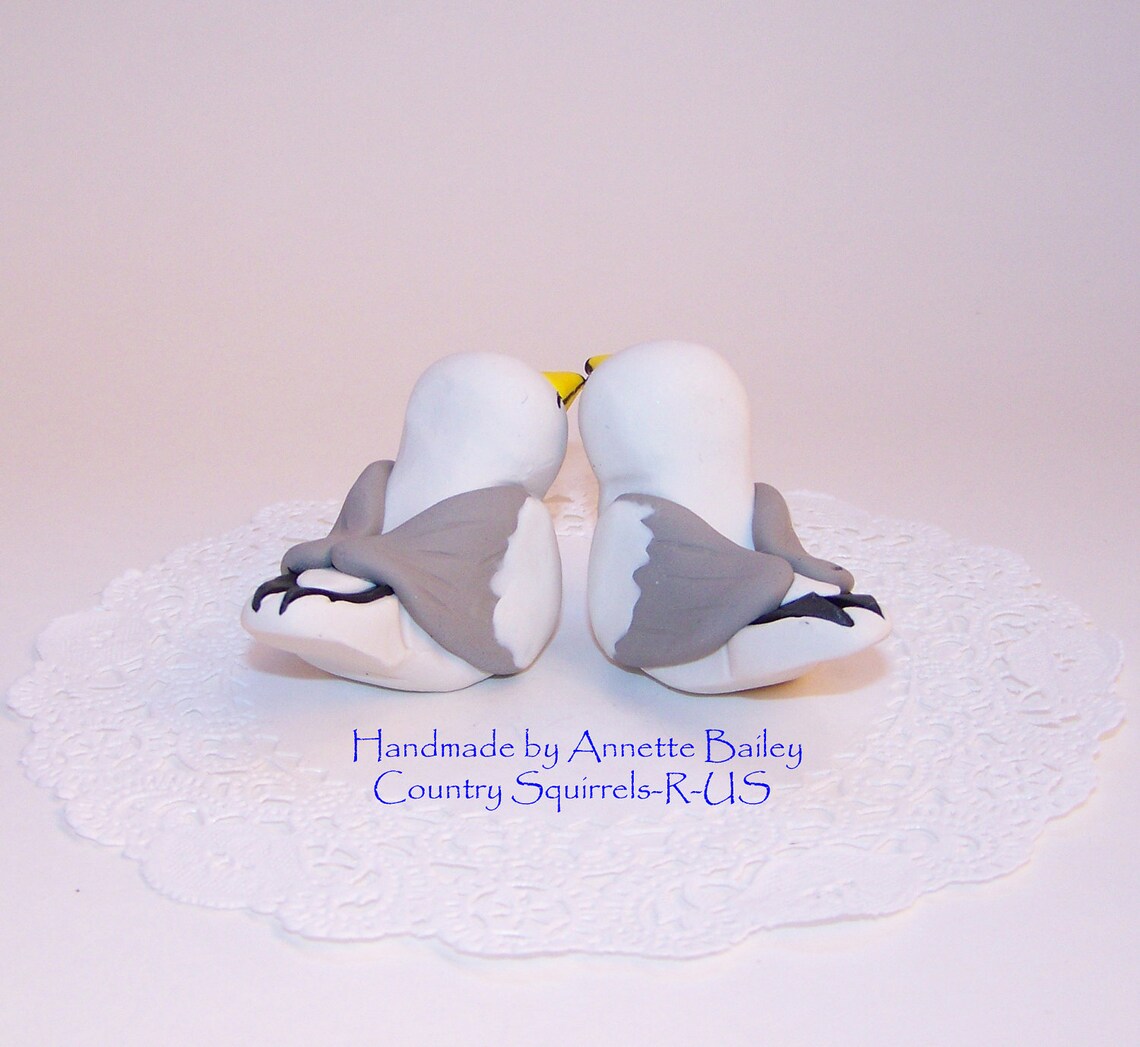 Seagull Beach Wedding Cake Topper - Etsy