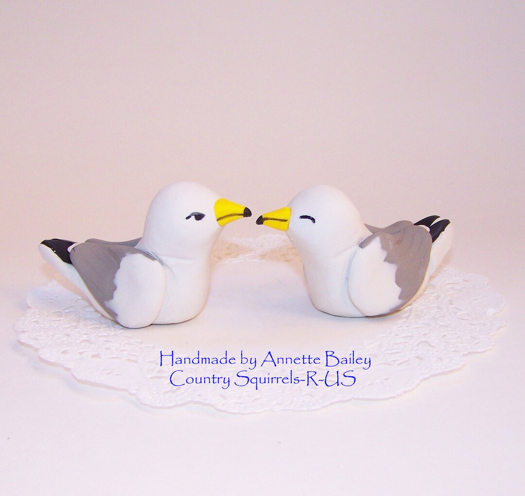 Seagull Beach Wedding Cake Topper - Etsy