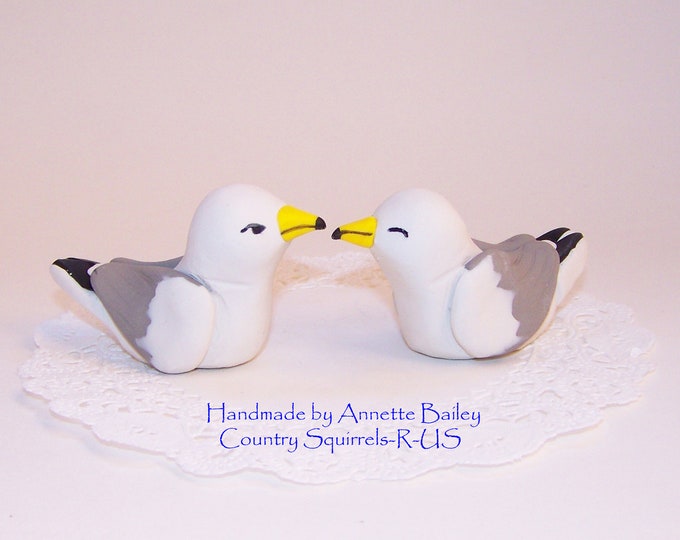 Seagull Beach Wedding Cake Topper - Etsy