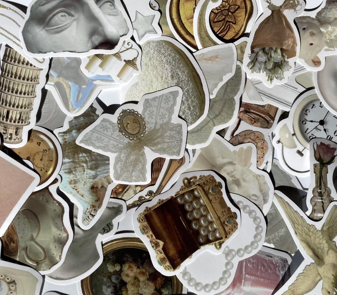 White Soft Wind Stickers | Aesthetic Vinyl Waterproof Stickers | Bundle ...