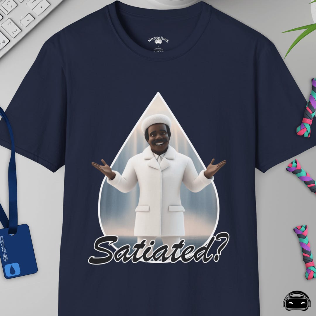Satiated Lumon Drop, Mr Milchick T-shirt, Claymation Design, Severance ...