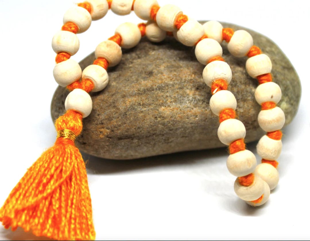 Krishna Tulsi Wrist Mala Bracelet – 8 Mm, 27 Beads, Prayer Mala, Tulsi ...