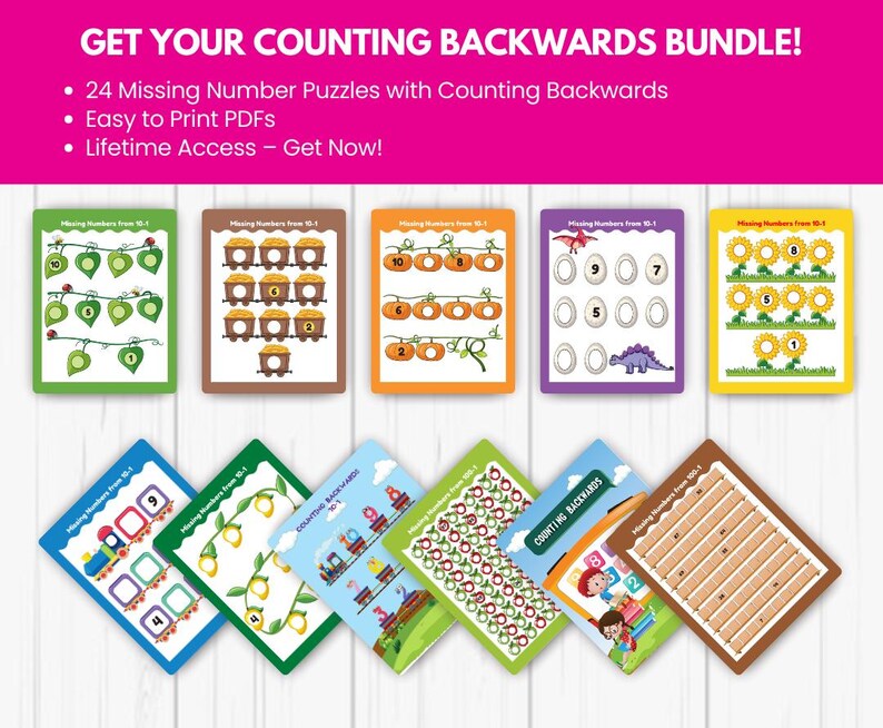 Counting Backwards Missing Numbers Game 100-1, Fun Educational Activity ...