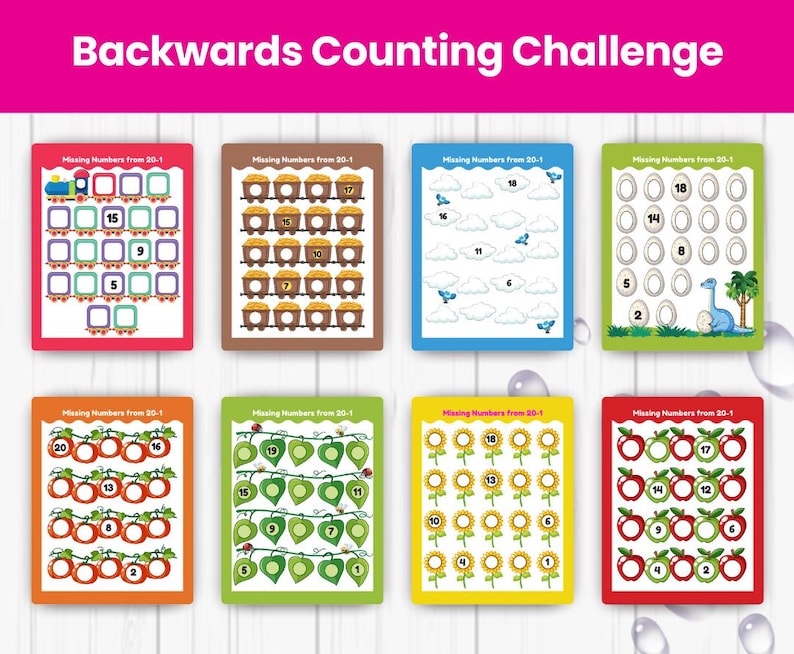 Counting Backwards Missing Numbers Game 100-1, Fun Educational Activity ...