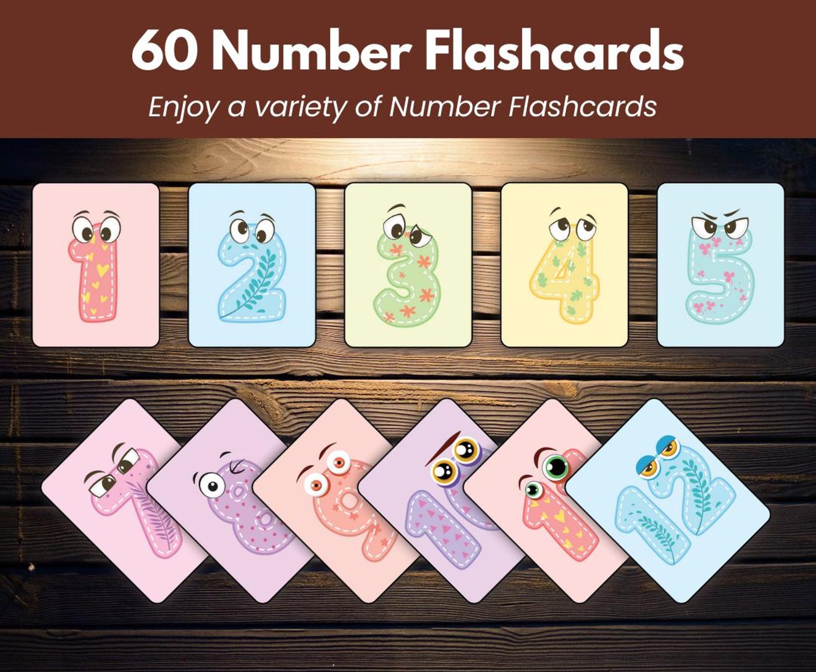 Number Flashcards (1-20) – Preschool & Toddler Learning, Montessori ...