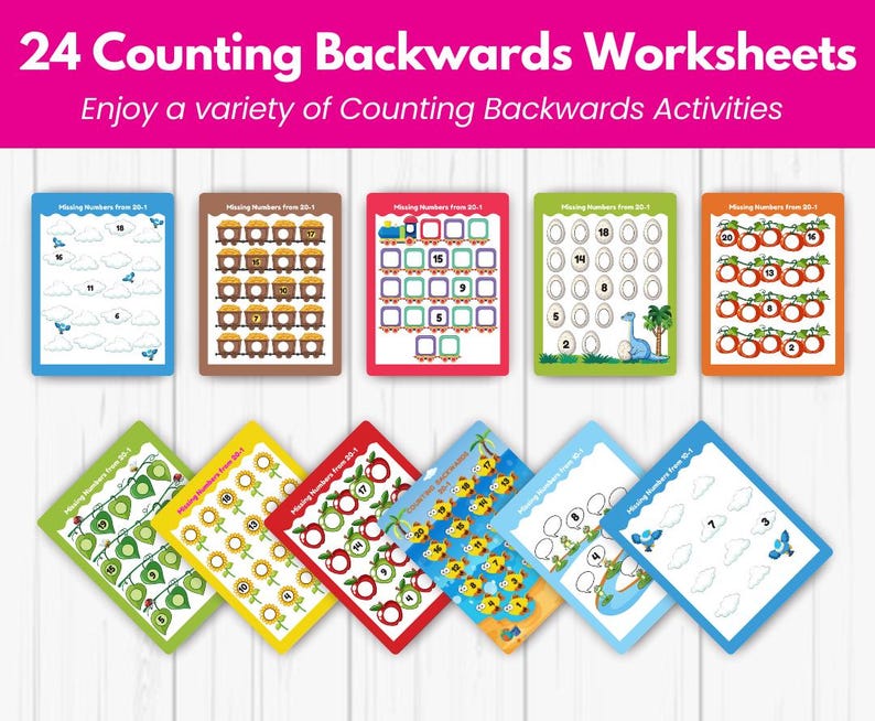 Counting Backwards Missing Numbers Game 100-1, Fun Educational Activity ...