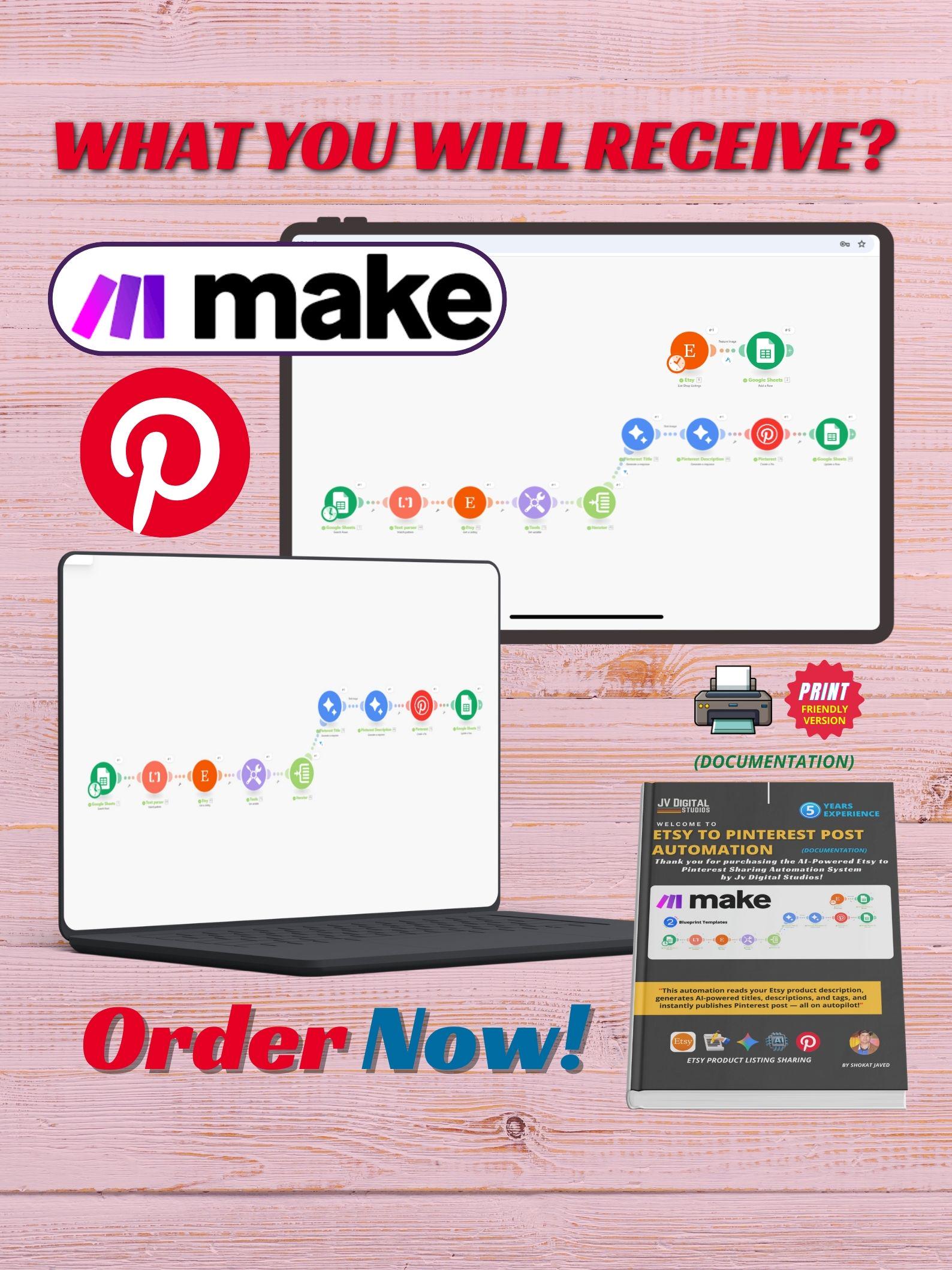 Etsy to Pinterest Marketing Automation | Auto Pin Posting Blueprint ...