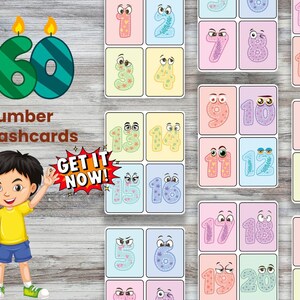 Number Flashcards (1-20) – Preschool & Toddler Learning, Montessori ...