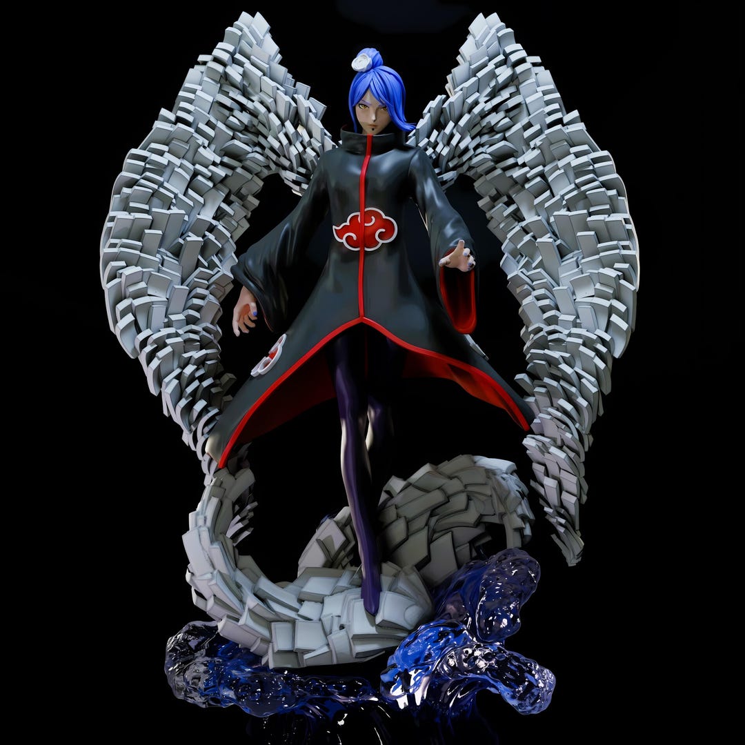 Konan Akatsuki Naruto. STL Anime Figures for 3D Printing – Manga ...