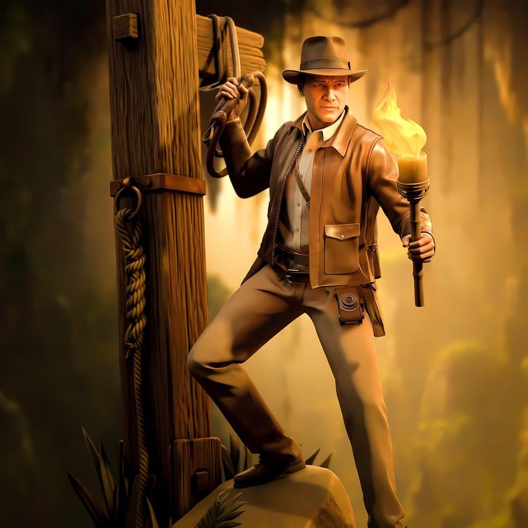 Indiana Jones + Bust - Anime STL Files – Manga STL Figurines, 3D ...