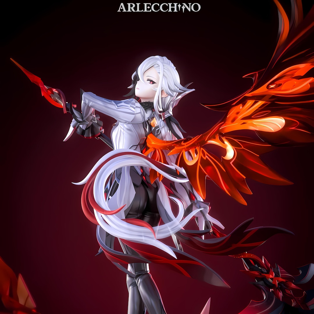 Arlecchino Genshin Impact. STL Anime Figures for 3D Printing – Manga ...
