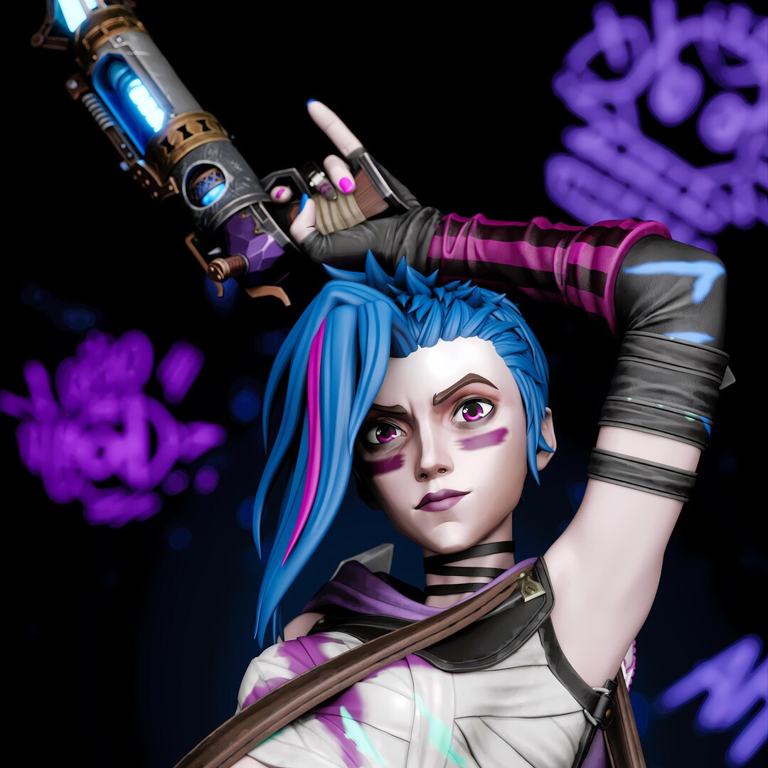 Jinx 2 Arcane Versions. Models High Quality STL Files Printing Diorama ...
