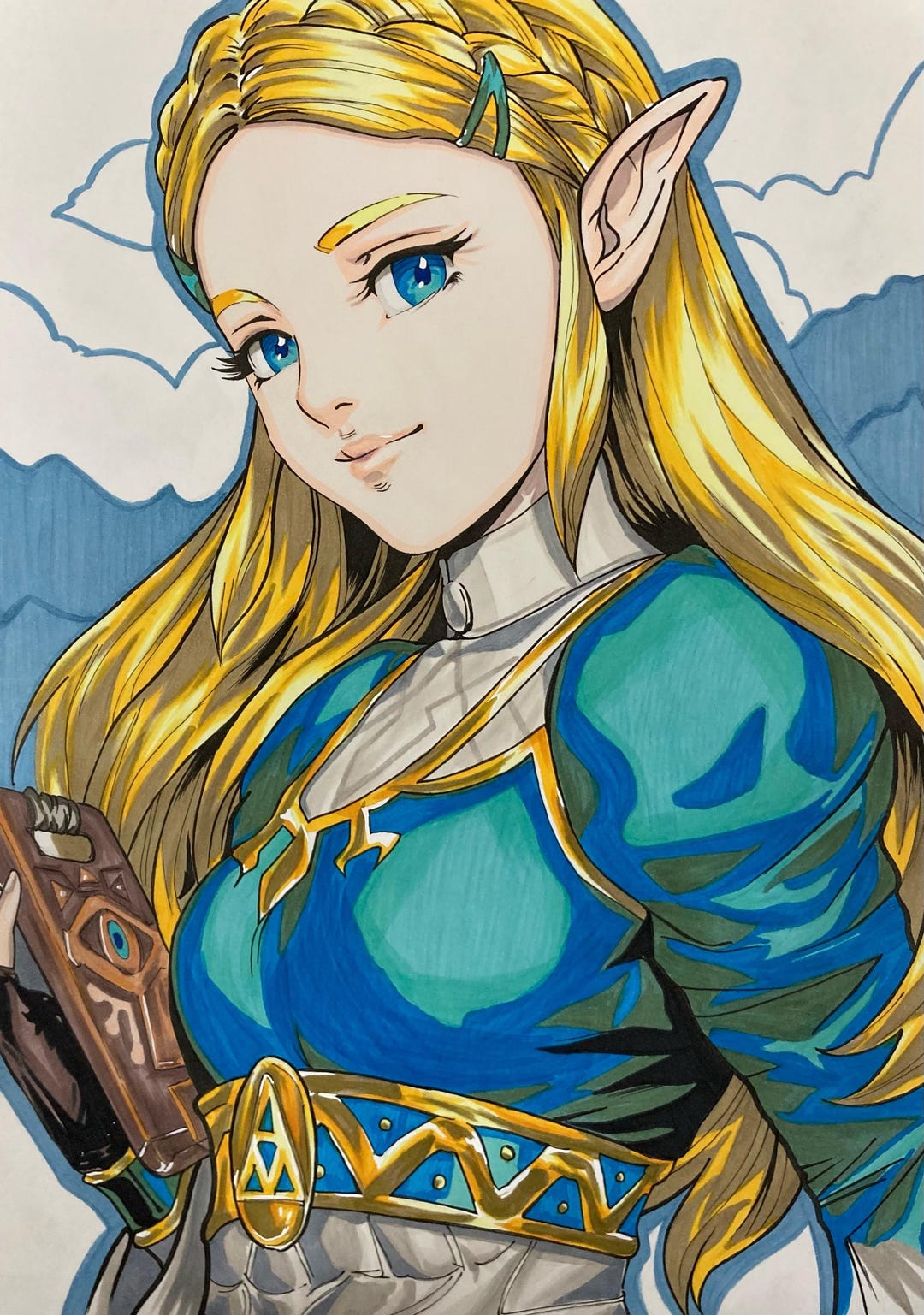 The Legend of Zelda Drawing Painting Marker Copic Anime Handmade Rare ...
