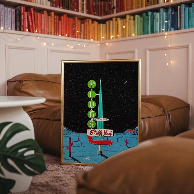 Plug's Butt-ugly Stuff Hut, 2025 - Home Decor Art Print - Retro ...