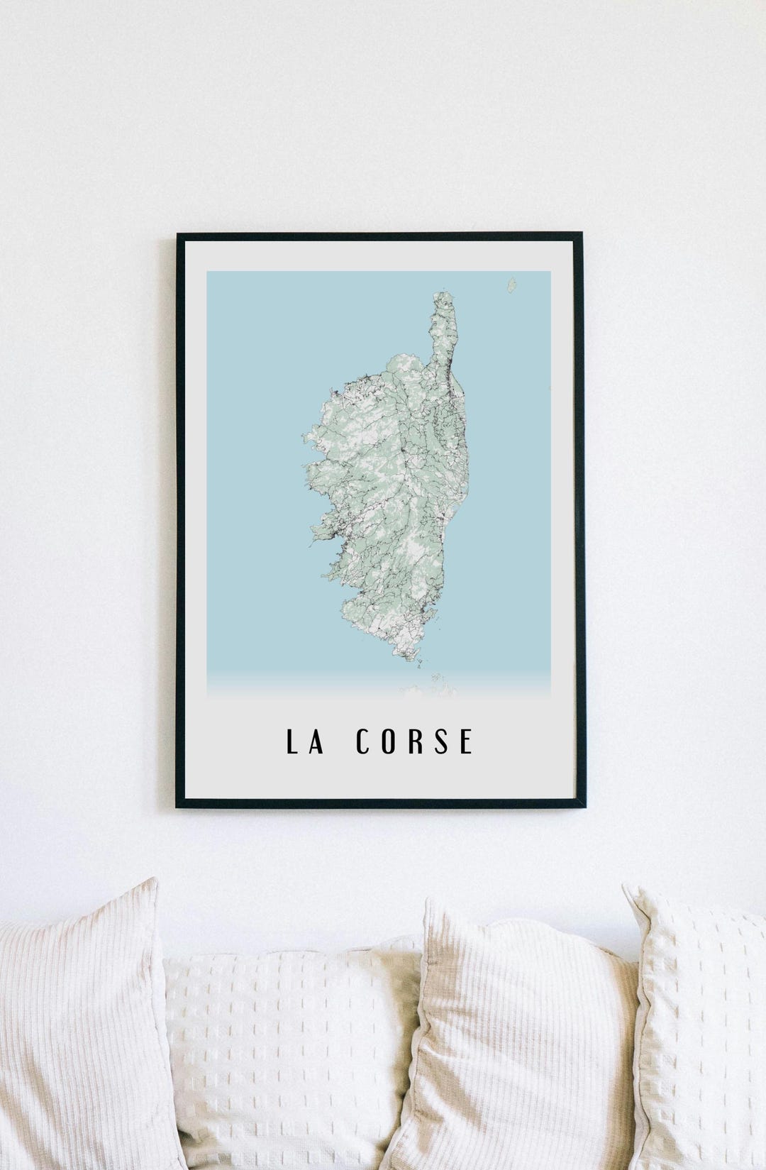 Ultra-detailed Map of Corsica in Very High Definition | Clean Style ...