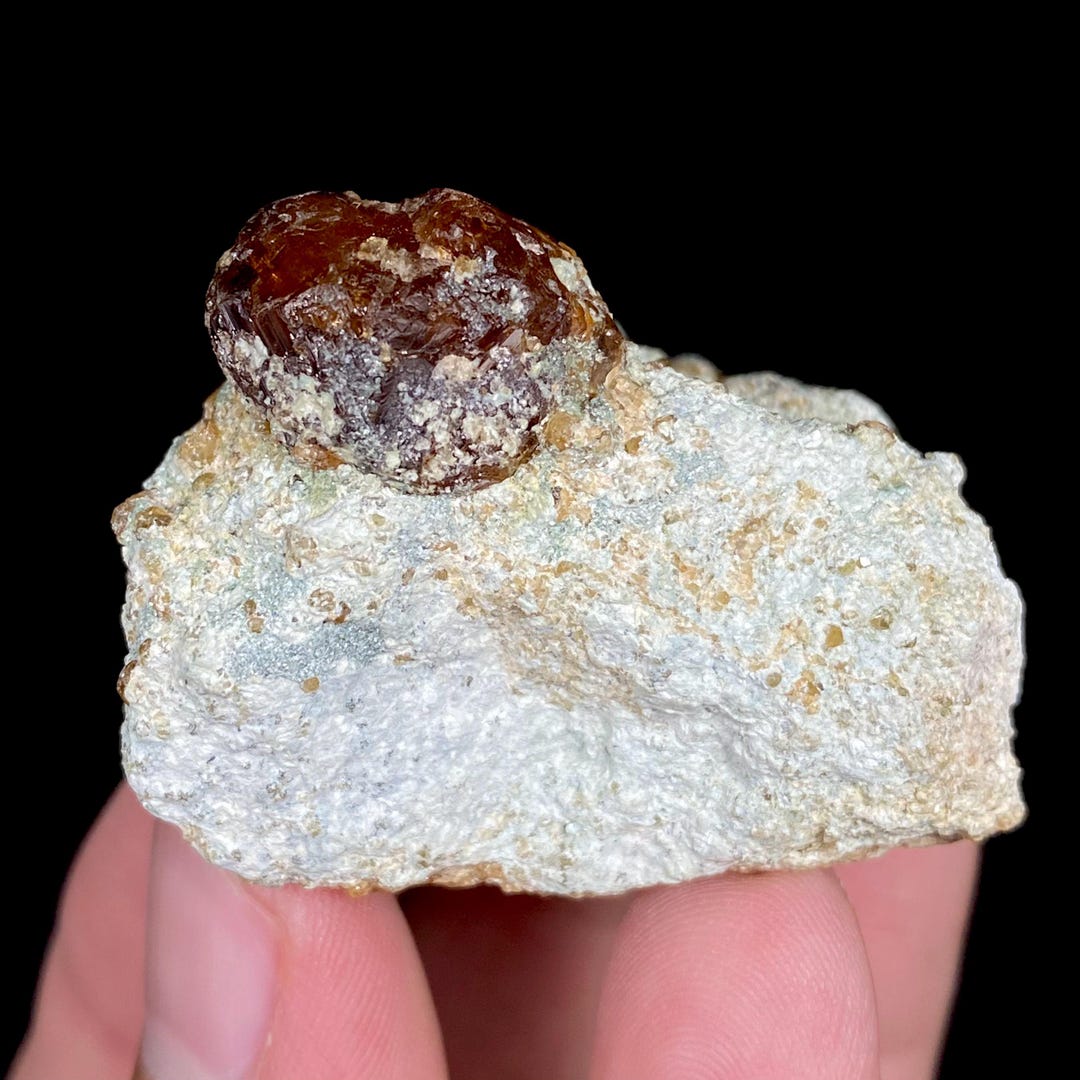 Hessonite Garnet on Matrix, Pakistan Mineral Specimen , ( 49 Grams , 40 ...