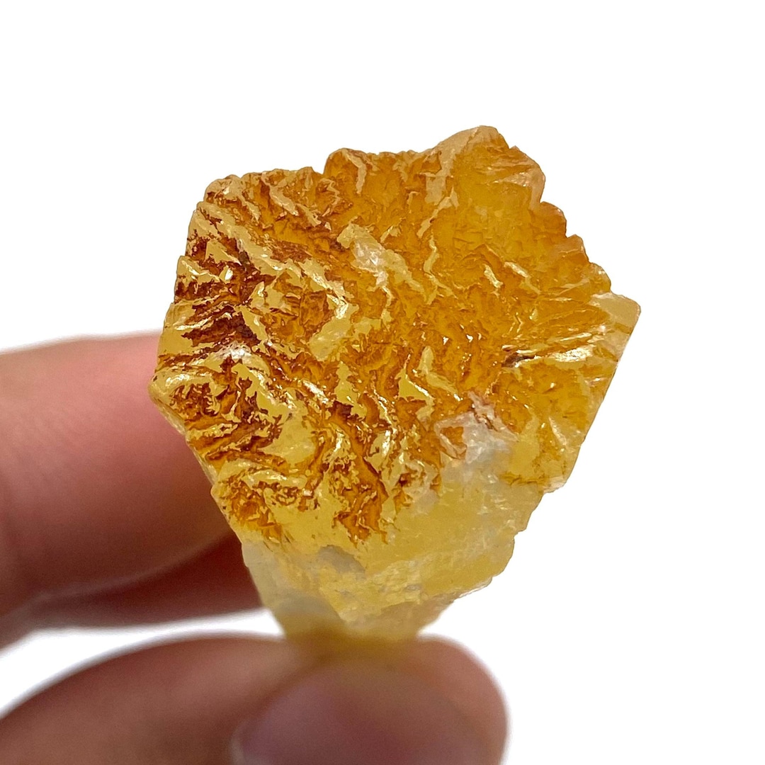 Yellow Aragonite , Afghanistan Mineral Specimen , ( 28 Grams , 68 X 21 ...
