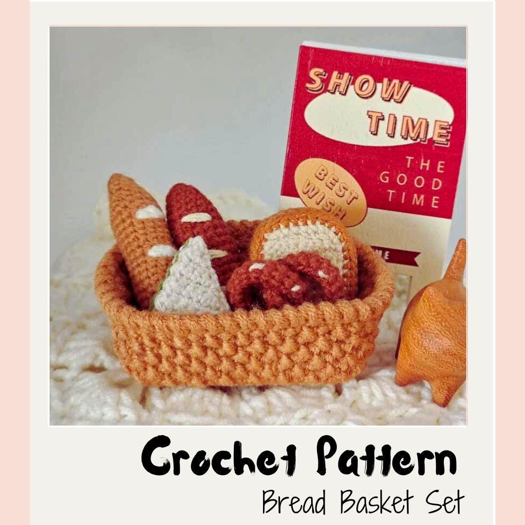 7IN1 Bread Basket Crochet Pattern Bundle Toast Sandwich No Sew Lye ...