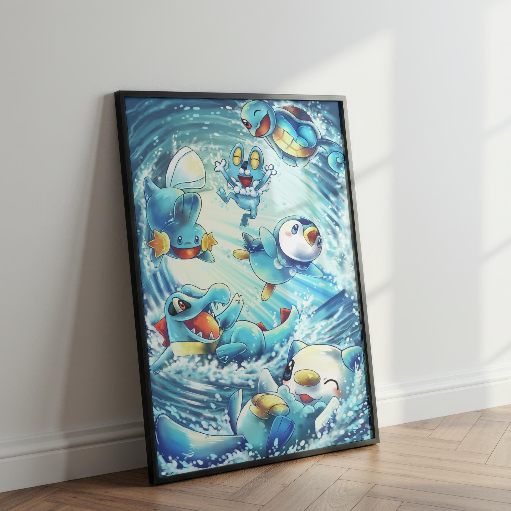 Water Pokemon Poster, Squirtle Poster, Pokemon Wall Art,digital Pokemon ...