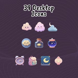 Midnight Cat Desktop Icons, Icon Set, Cat Folder Icons, Windows Icons ...