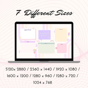 Aesthetic Desktop Organizer Wallpaper - Cute Digital Wallpaper With ...