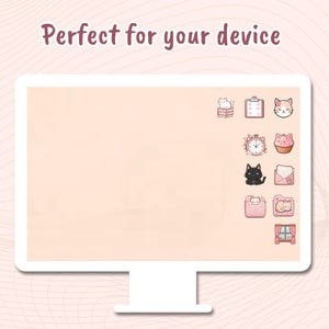 Pink Cat Cute Icons, Desktop Icons, Lofi Icons, Desktop Organizer ...