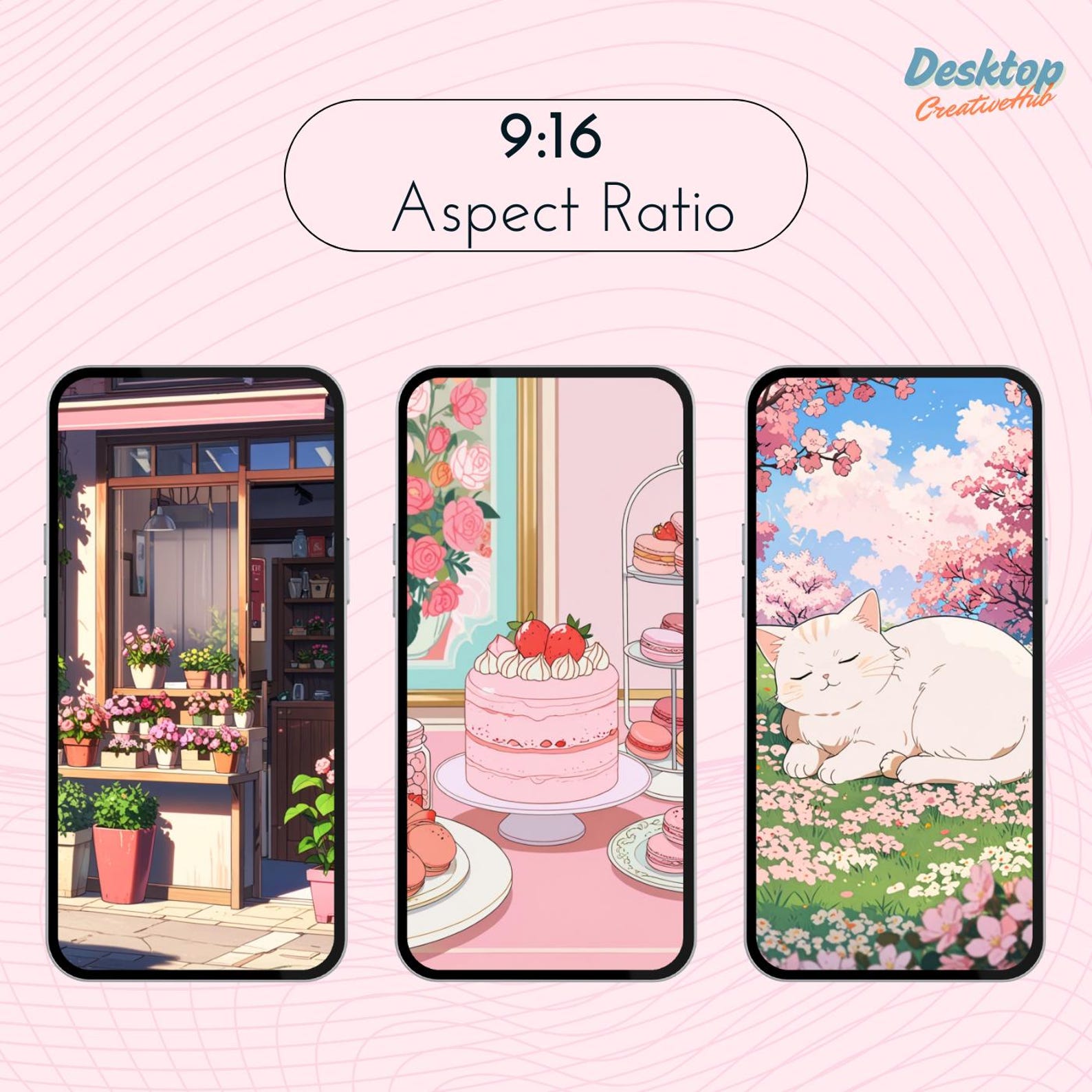Lofi Pink Wallpaper Pack: Kawaii Anime Scenery (digital Download) - Etsy