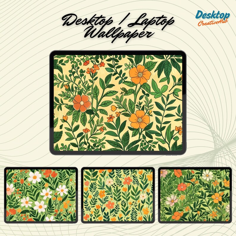 Cozy Flowers Cottage Wallpaper, Warm, Hygge, Cottagecore Digital ...